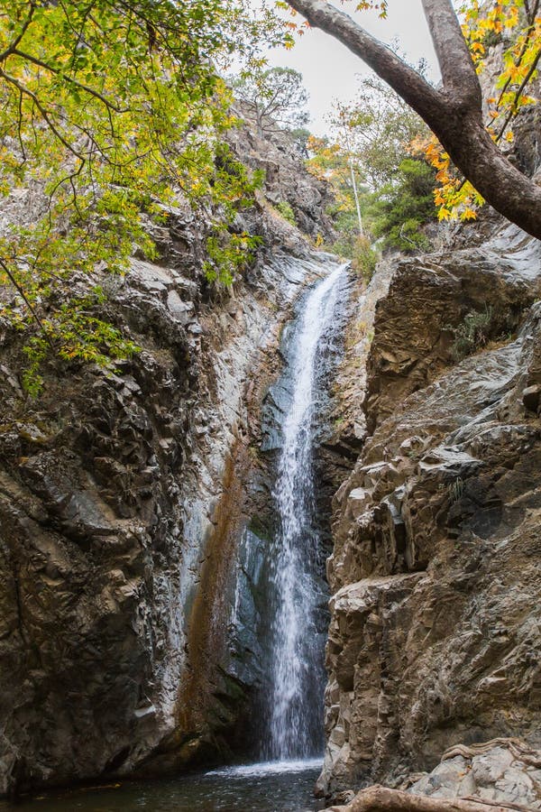 Waterfall In Mountains Of Troodos, Cyprus Stock Image - Image of ...