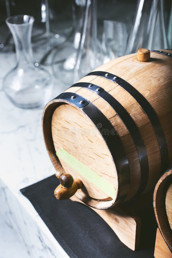 Small whiskey pour barrel stock photo. Image of factory - 280273948