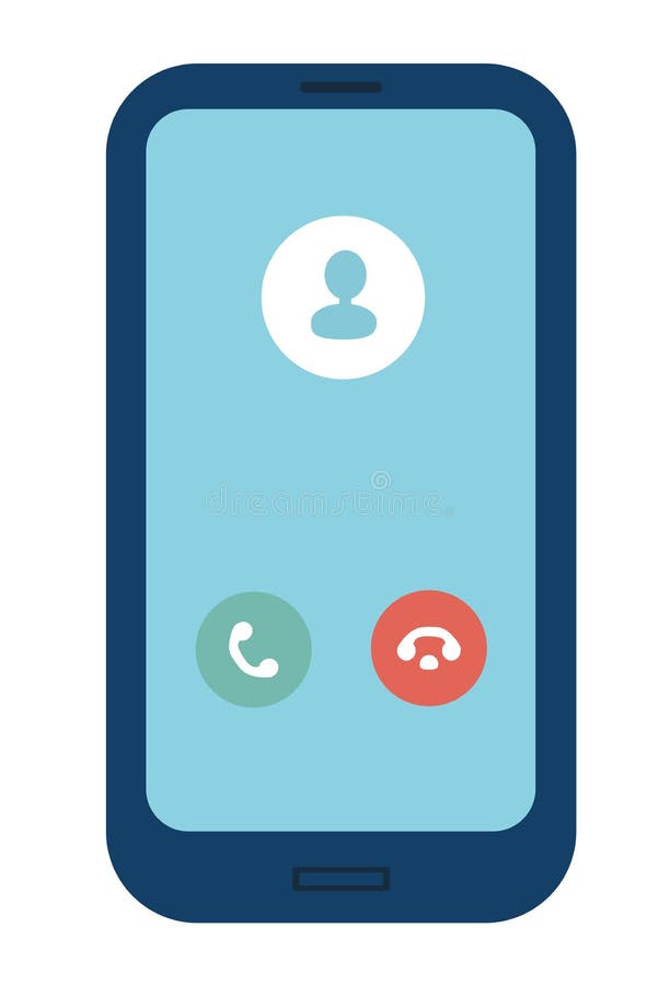 Incoming Call Screen User Interface Mobile Phone Stock Illustrations ...