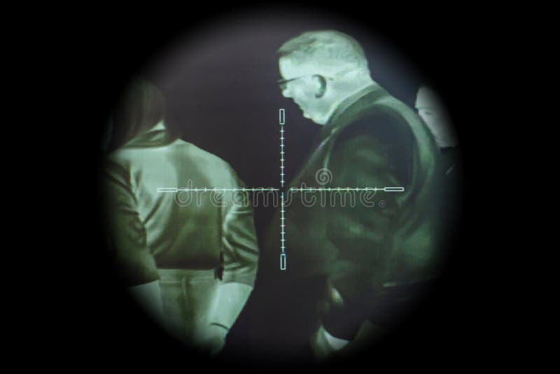 View through a Sniper Thermal Night Sight Stock Photo - Image of shot ...