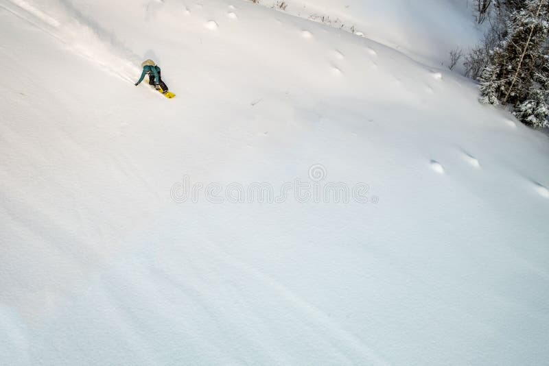 View of Snowboarding at Ski Slope Stock Photo - Image of sport ...