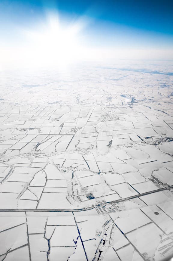 View of the snowy plain stock image. Image of winter - 24883631