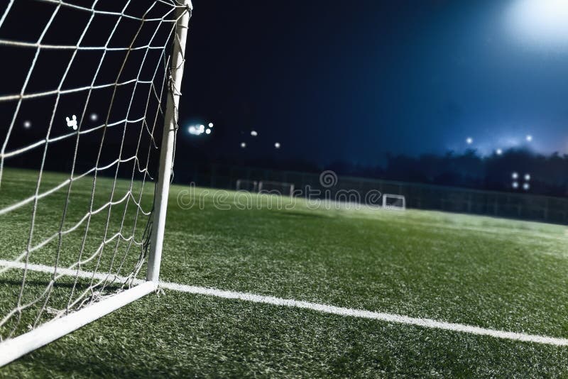 View of Soccer Field and Goal Stock Photo - Image of player, copyspace ...