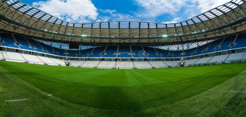 View of Soccer Field Stadium and Stadium Seats Stock Photo - Image of ...
