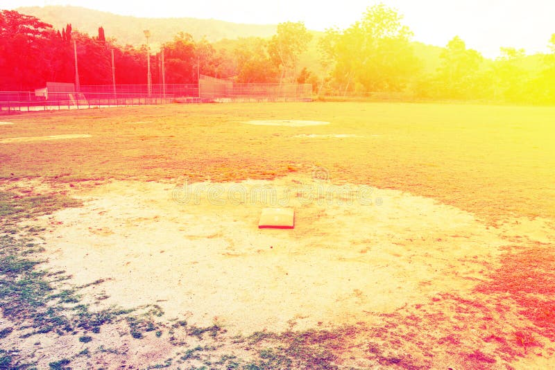 Background of an American Softball Field Stock Photo - Image of field ...