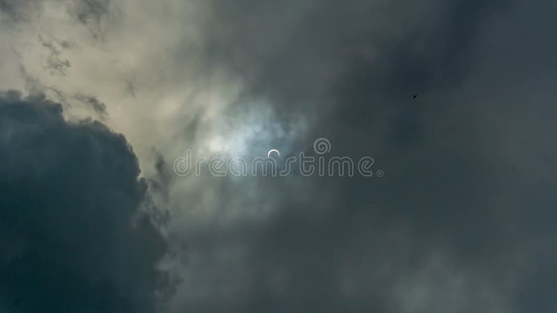The Annular `Ring of Fire` Partial Solar Eclipse on the Dark Sky Stock ...
