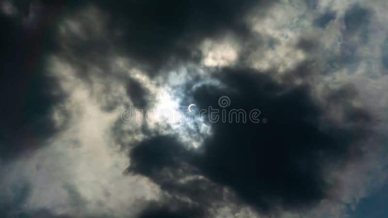 The Annular `Ring of Fire` Partial Solar Eclipse on the Dark Sky Stock ...