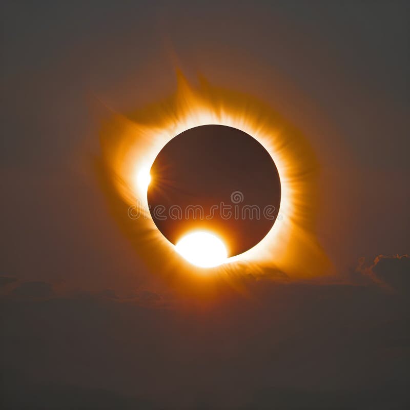 A view of a solar Eclipse stock illustration. Illustration of solar ...
