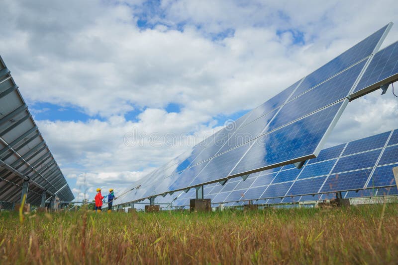 The View of the Solar Farmsolar Panel, Alternative Electricity Source ...