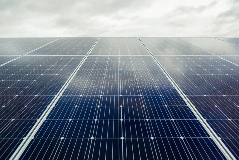 View at a Solar Panel Grid, Alternative Power Source Stock Image ...
