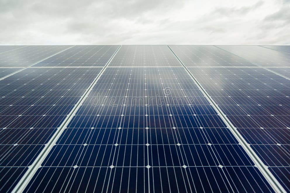 View at a Solar Panel Grid, Alternative Power Source Stock Image ...