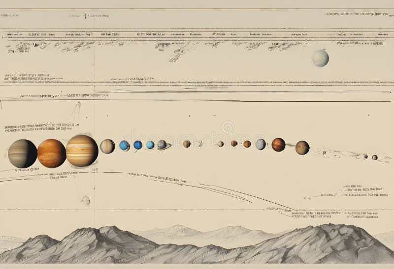 A view of the Solar System stock illustration. Illustration of ...