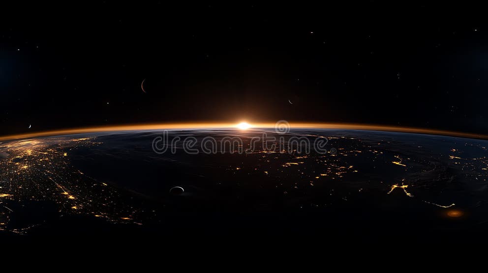 View of the Solar System from an Outer-space Vantage Point. Stock ...