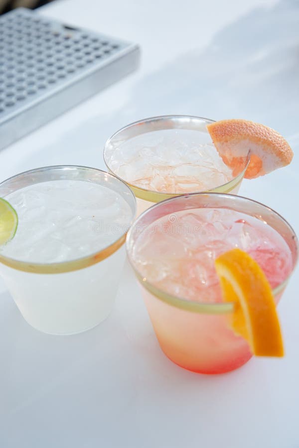 Cocktail plastic cups stock image. Image of glass, retail - 254820491