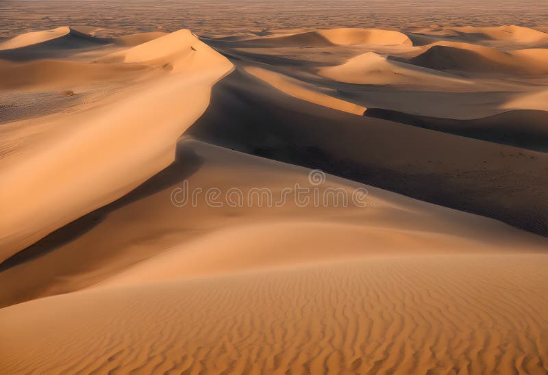A View of Some Sand Dunes in the Desert Stock Illustration ...
