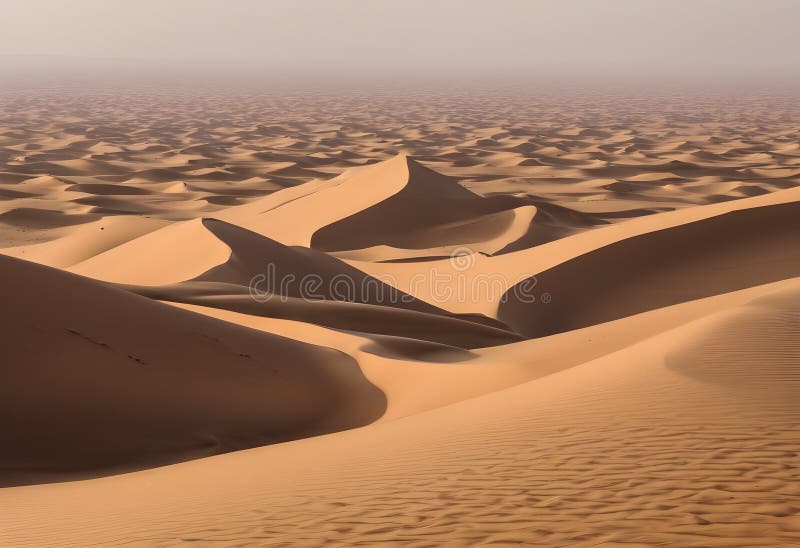 A View of Some Sand Dunes in the Desert Stock Illustration ...
