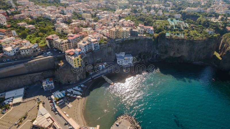Aerial View of the Sorrento Coast. Meta Beach, Travel Concept, Space ...