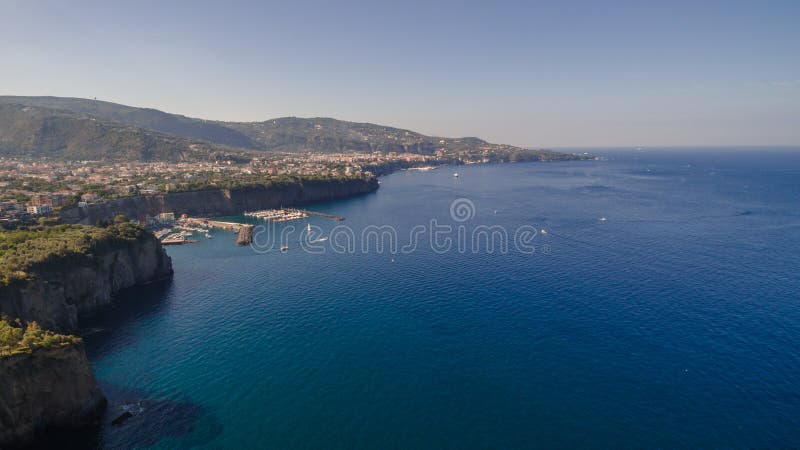 Aerial View of the Sorrento Coast. Meta Beach, Travel Concept, Space ...