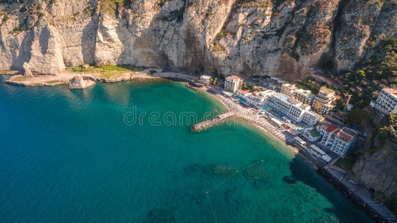 Aerial View of the Sorrento Coast. Meta Beach, Travel Concept, Space ...