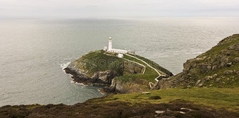 A View of South Stack Lighthouse, Wales Stock Photo - Image of coast ...