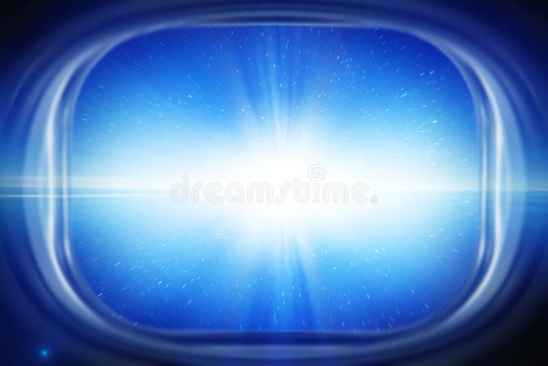 View from Spacecraft Window during Interstellar Travel Stock ...