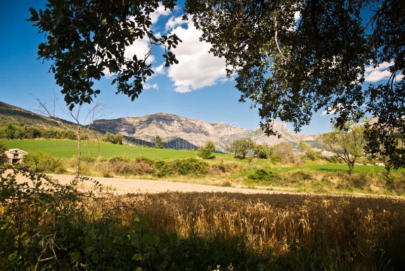 View at the Spanish Pyrenees Stock Photo - Image of hill, green: 16850652