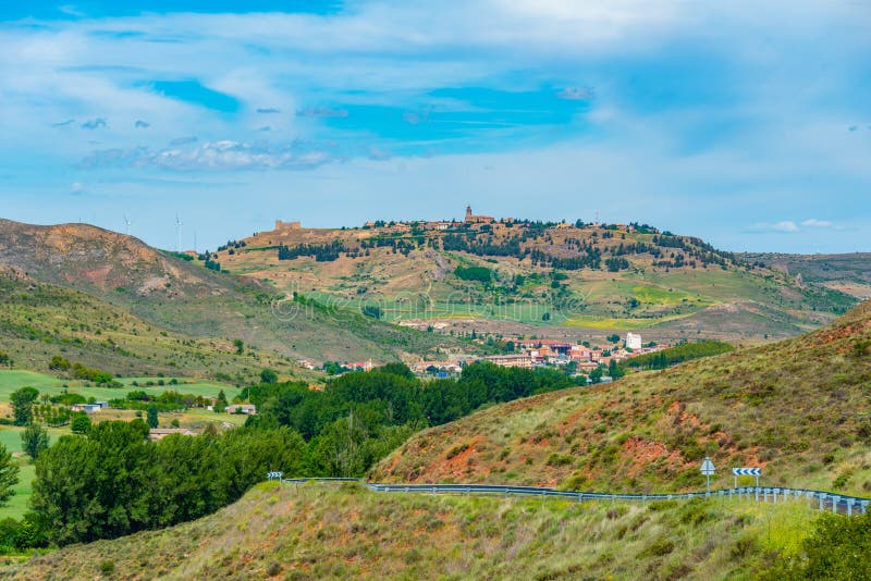 View of Spanish Town Medinaceli Stock Image - Image of landmark, wall ...