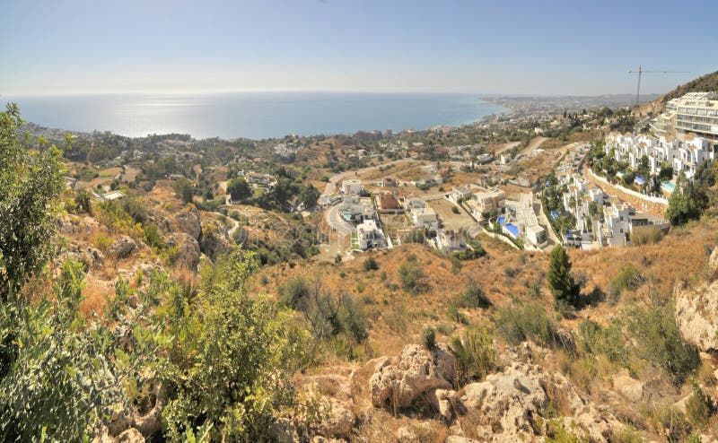 View of the Spanish Town of Mijas Stock Photo - Image of mijas, white ...