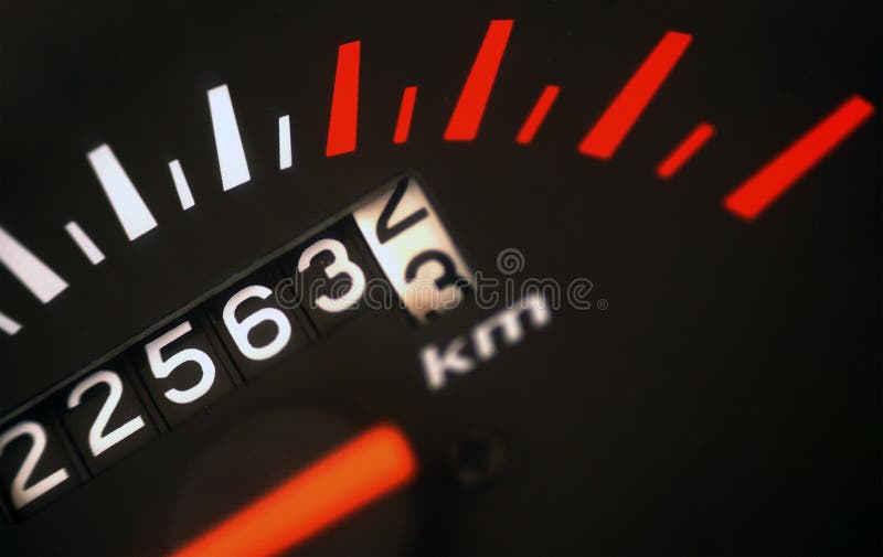 Closeup View of Speed Meter of an Automobile Stock Photo - Image of ...