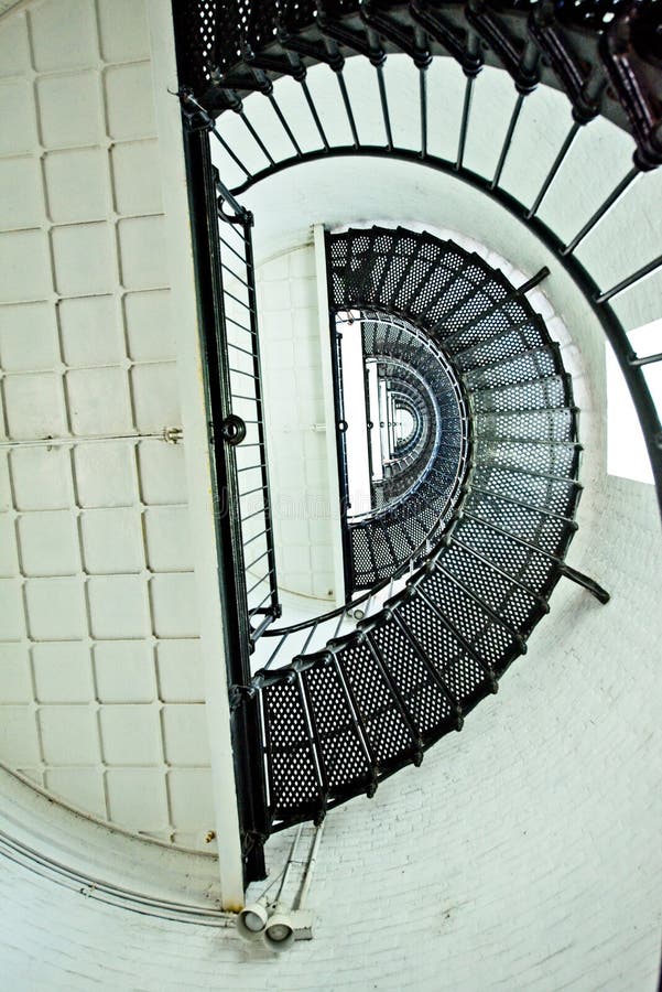 A View of the Spiral Staircase Inside the St. Augustine Lighthouse ...