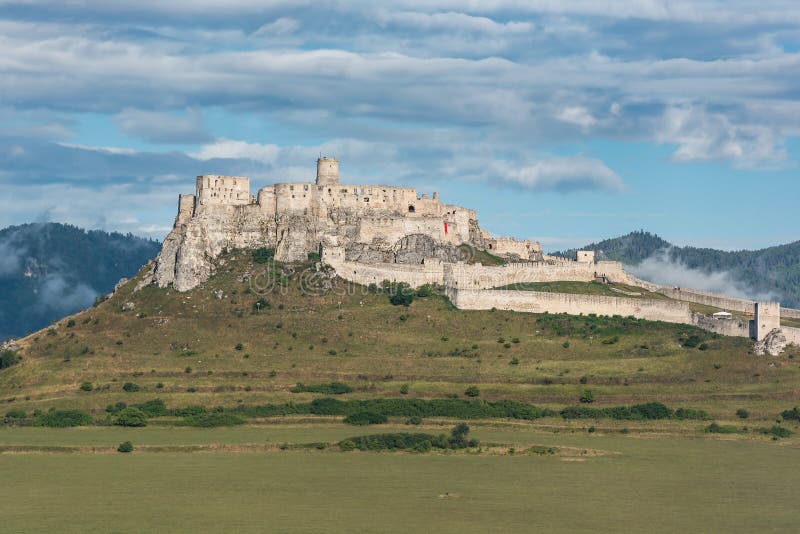 View of Spisky Castle, Slovakia Stock Photo - Image of blue, outside ...