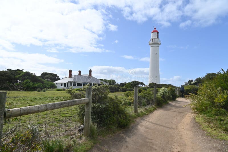 View of Split Point Lighthouse on Great Ocean Road, Australia Stock ...