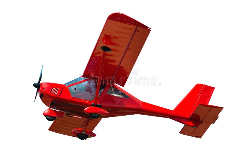 Sports Monoplane on White Background Stock Photo - Image of aircraft ...