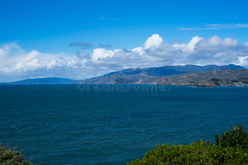 Ocean View in Lands End, San Francisco Stock Image - Image of shine ...