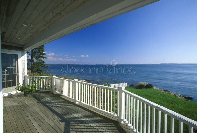 View of Spruce Head Harbor, Stock Photo - Image of lawn, yard: 23180194