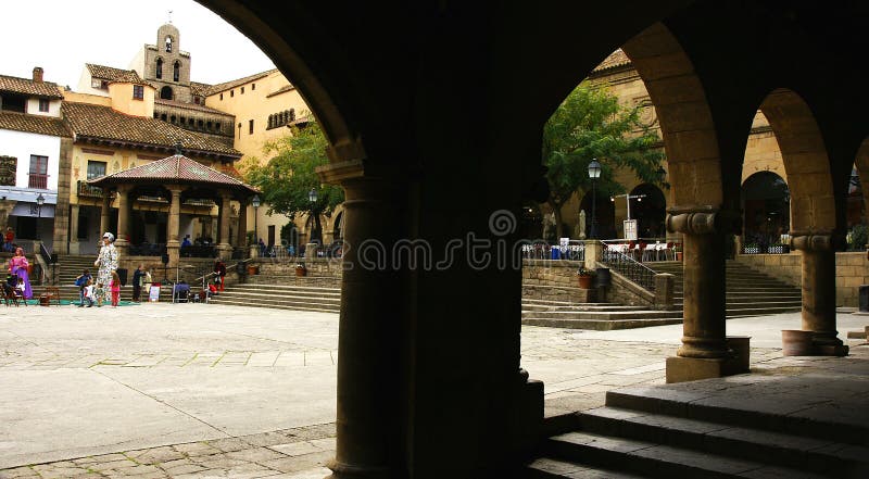 View of the Square of the Spanish Village Editorial Photography - Image ...
