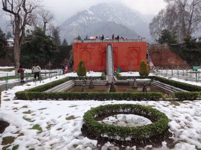 A View of Srinagar during Winter Season after the Snow Fall Stock Photo ...