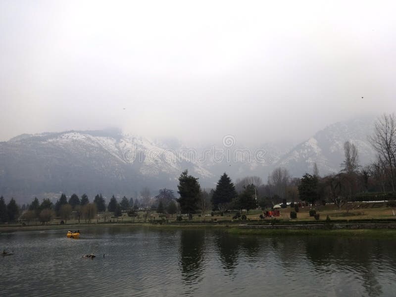 A View of Srinagar during Winter Season after the Snow Fall Stock Photo ...