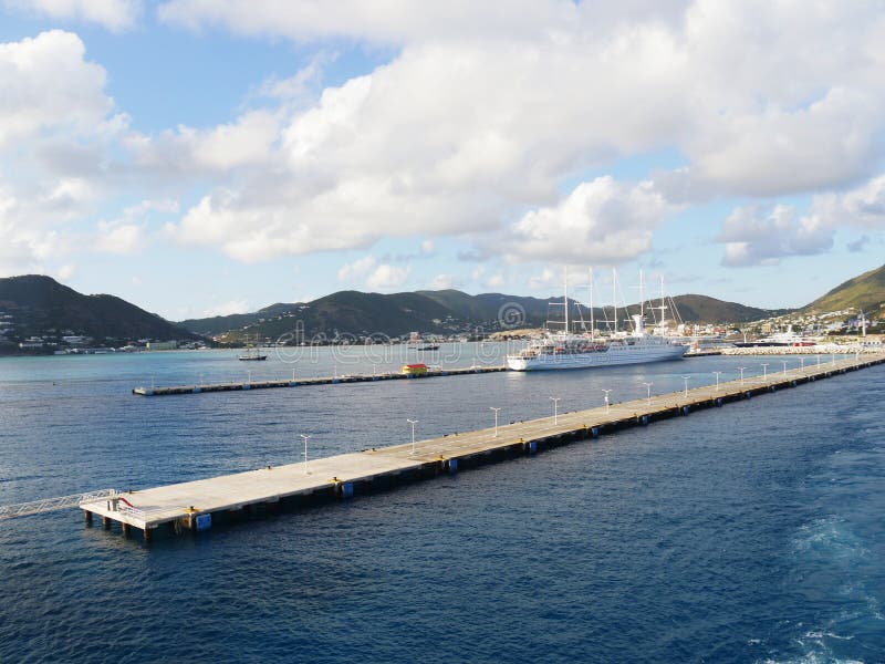 View of St Martin Port, Dutch Side Stock Photo - Image of sailboats ...