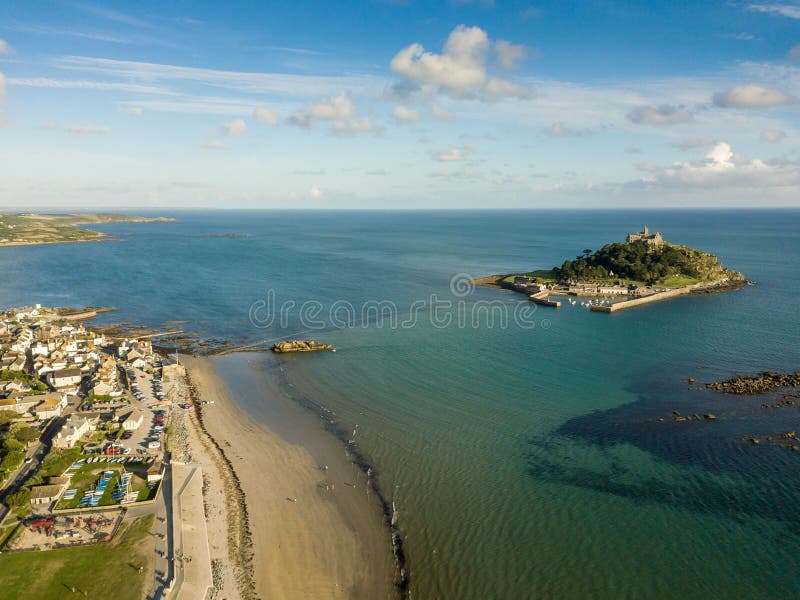 View of St Michaels Mountain Near Marazion, Cornwall Stock Image ...