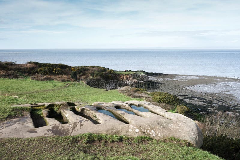 View from St Patricks Chapel at Heysham Barrows Stock Photo - Image of ...