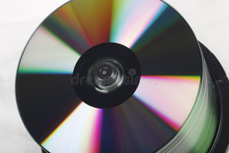 View of a Stack of Cd`s Against a White Background in a Studio ...