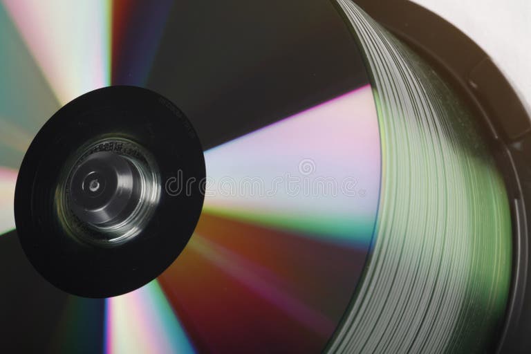 View of a Stack of Cd`s Against a White Background in a Studio ...