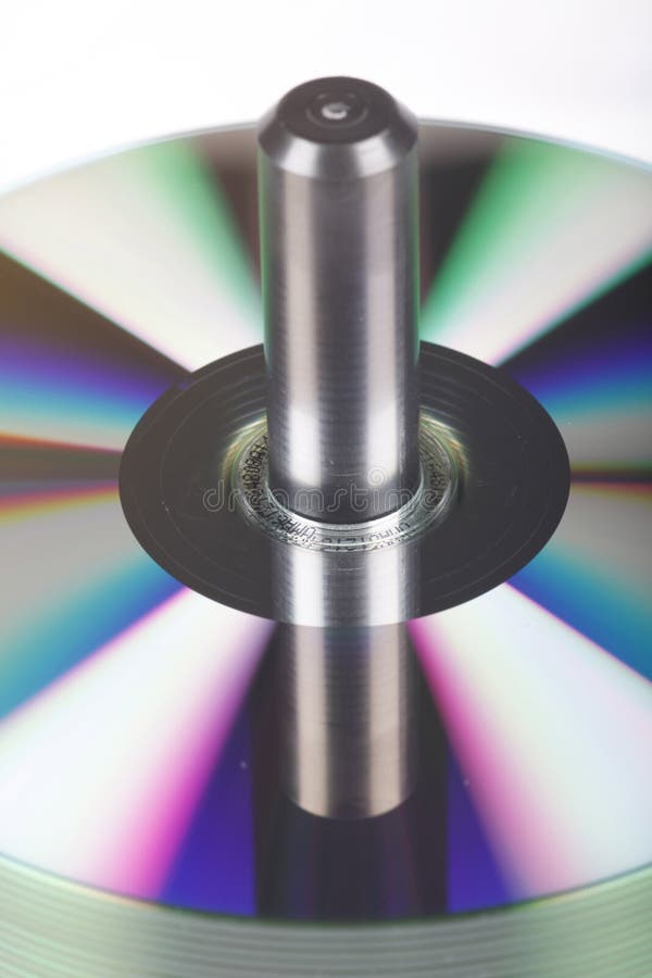 View of a Stack of Cd`s Against a White Background in a Studio ...