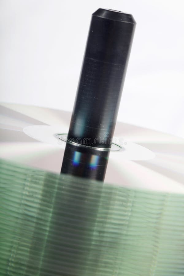 View of a Stack of Cd`s Against a White Background in a Studio ...