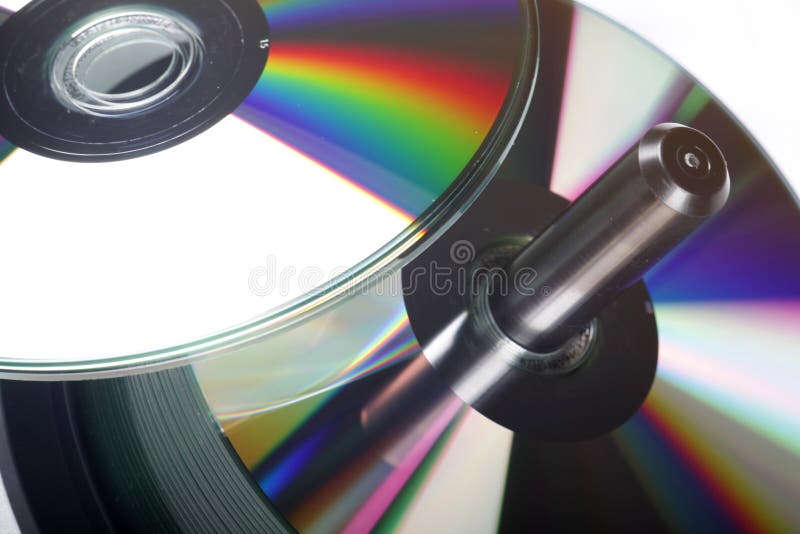 View of a Stack of Cd`s Against a White Background in a Studio ...