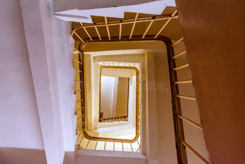 View on the Staircase from the Bottom Stock Image - Image of ...