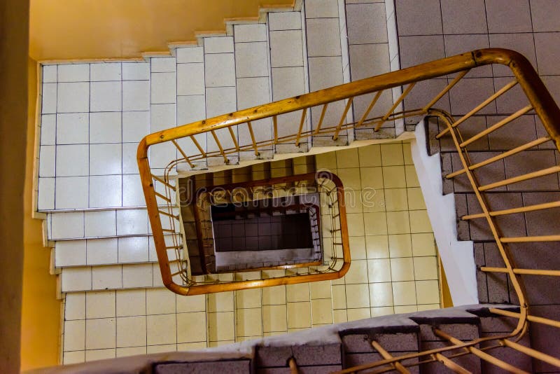 View on the Staircase from the Top Stock Image - Image of architecture ...