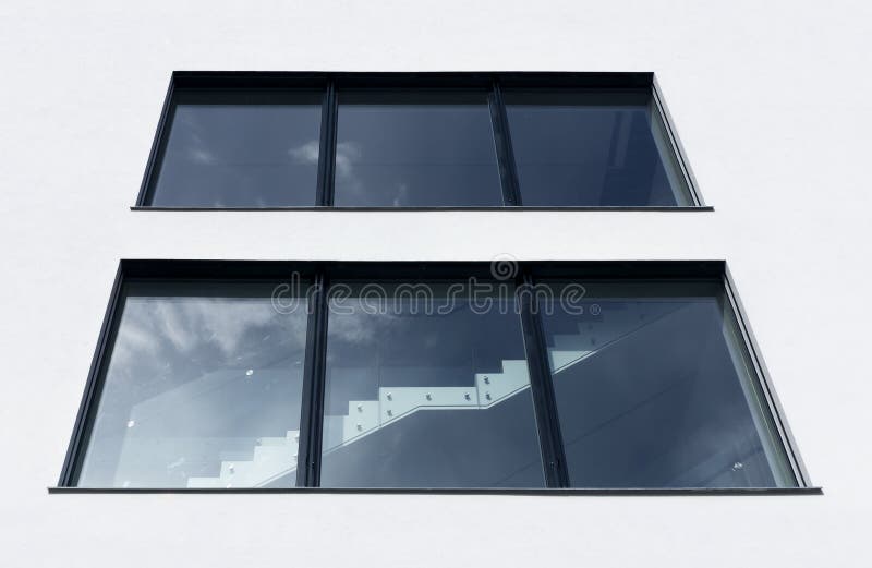 View of the Staircase Window Stock Photo - Image of corporate ...