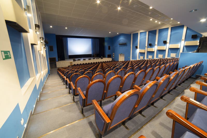 Stairs And Chairs In A Cinema Stock Image - Image of grand, picture ...